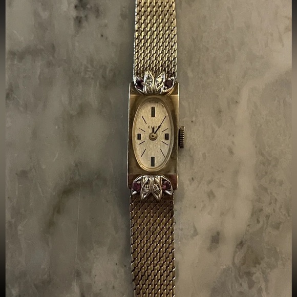 Elgin | Jewelry | Antique Rare Swiss K Gold Elgin Ladies Watch With ...